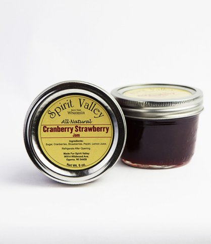 Spirit Valley Cranberry Strawberry Jam-9 oz - Jams & Jellies - Sunrise ...